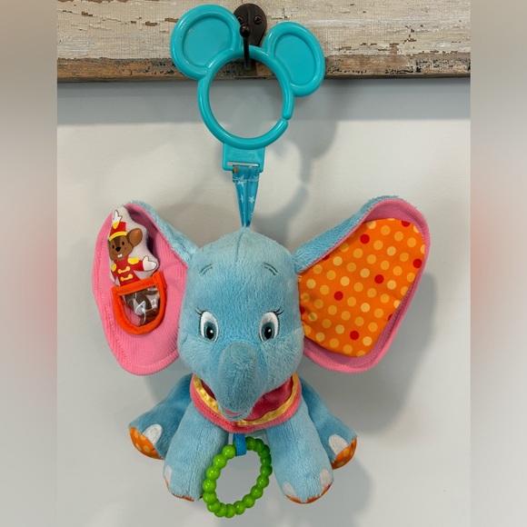 Disney | Toys | Disney Baby Dumbo Blue Plush Interactive Activity Toy ...